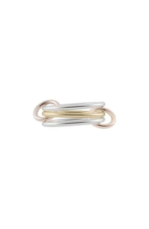 SPINELLI KILCOLLIN Solarium Linked Ring - Silver/yellow Gold/rose Gold