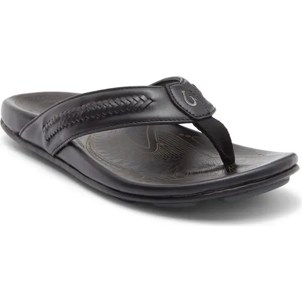 Olukai Mea Ola Mano Sandal - Black/dark Shadow