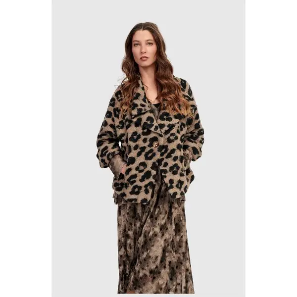Alembika Wildcard Cozy Animal Print Jacket