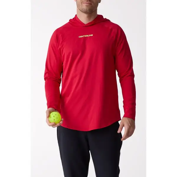 CENTERLINE ATHLETICS Hooded Layering Top - Team Red