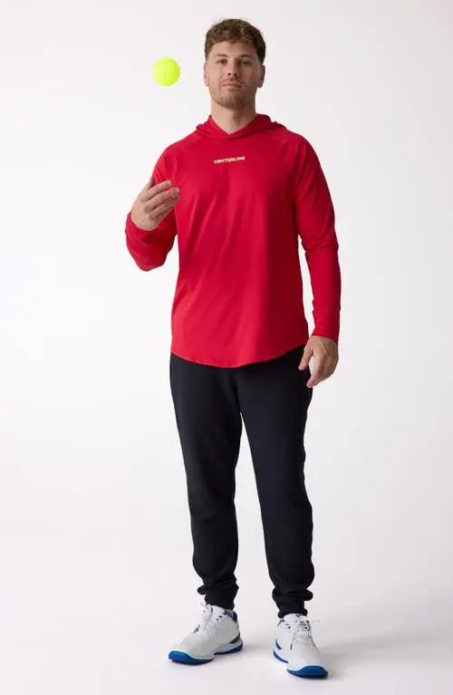 CENTERLINE ATHLETICS Hooded Layering Top - Team Red