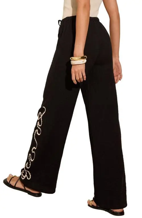 FRIENDS LIKE THESE Palm Cornelli Tie-waist Wide-leg Pants