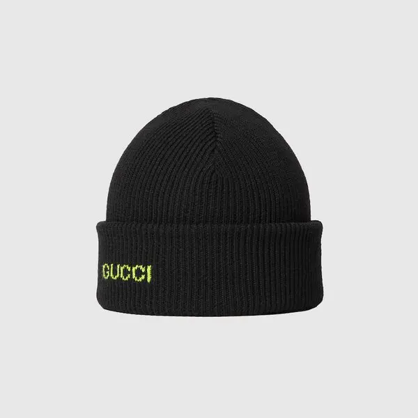 Gucci Wool Beanie With Embroidery