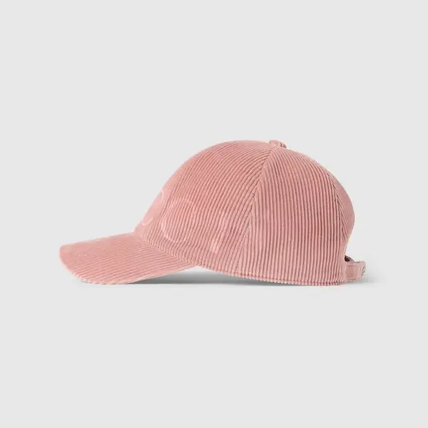Gucci Corduroy Baseball Cap - Pink