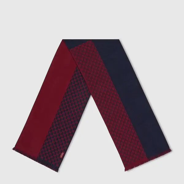 Gucci Gg Wool Jacquard Scarf Wool
