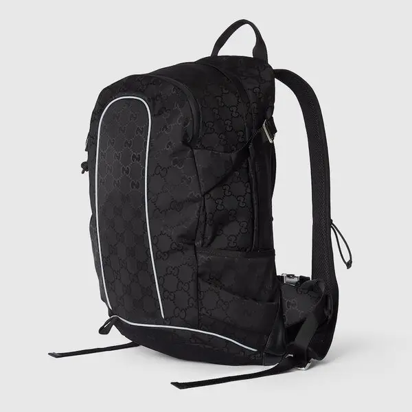 Gucci Small Gg Nylon Backpack - Black