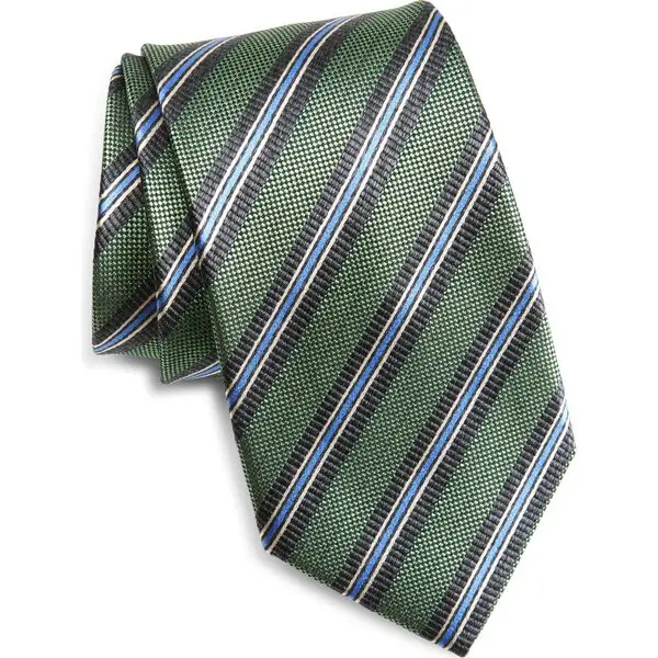 Nordstrom Stripe Silk Neck Tie - Green