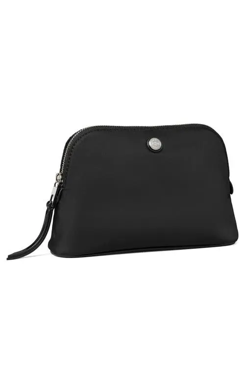 Tory Burch Small Dome Nylon Cosmetic Case - Black