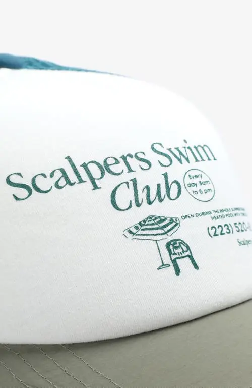 SCALPERS Swim Club Trucker Cap - Green