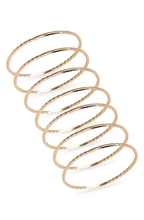 Nordstrom Faceted Stacked Rings Set - Gold