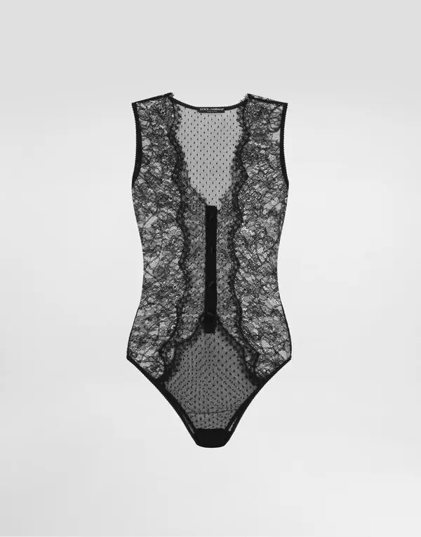 Dolce & Gabbana Textured Plumetis Bodysuit