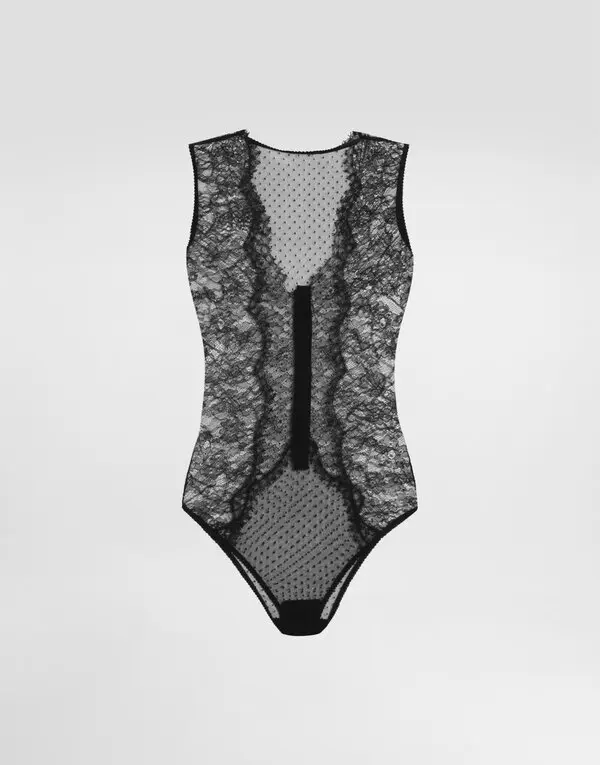 Dolce & Gabbana Textured Plumetis Bodysuit