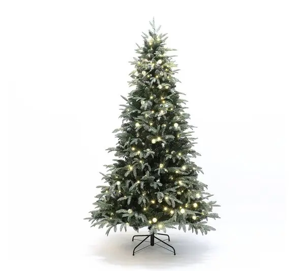 LUXEN HOME Luxenhome 7.5ft Artificial Xmas Tree W/ 400 Mix Ed Warm Lights - One-color