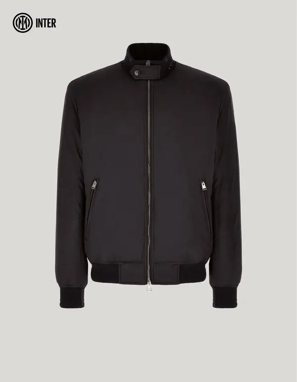 Canali Nuvola Padded Technical Fabric Bomber Jacket