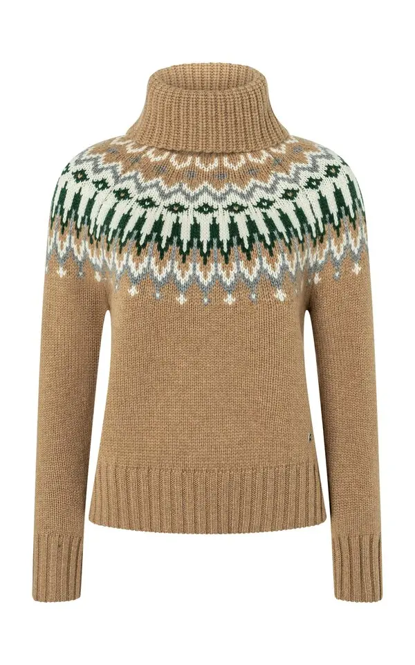 Bogner Ingrid Fair Isle Cashmere Turtleneck Pullover