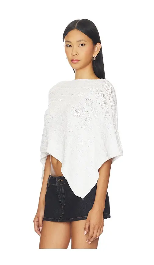 Frankies Bikinis Mountain Cable Knit Poncho