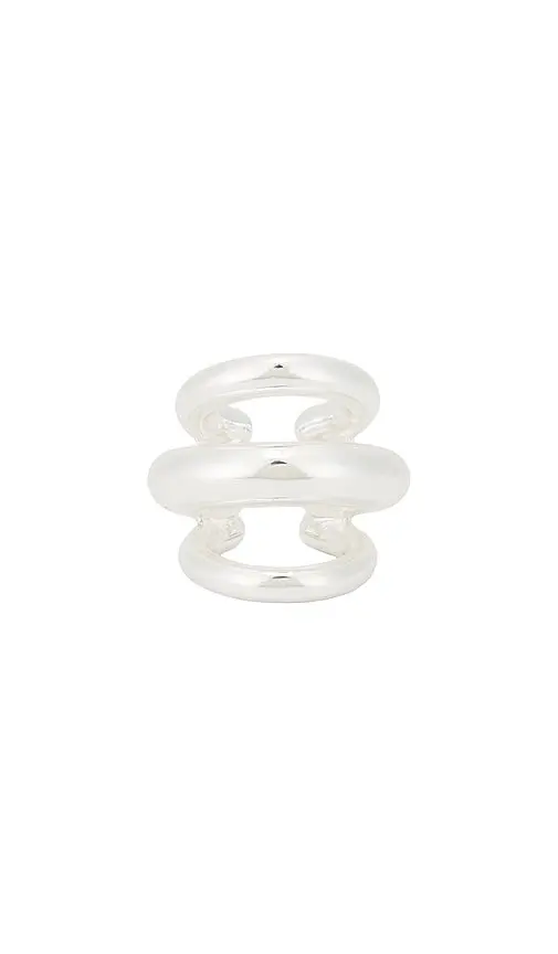 BRONX BANCO Triple Dome Ear Cuff In Metallic