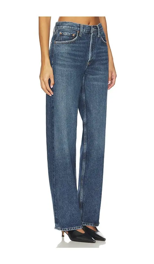 AGOLDE Arc Loose Wide Jeans - Shortwave
