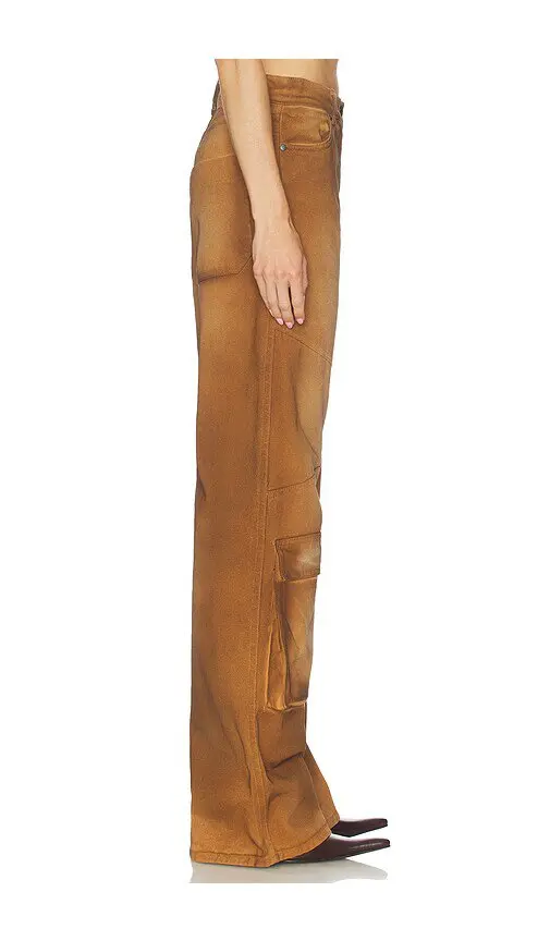 MSGM Overdyed Spray Pant - Beige