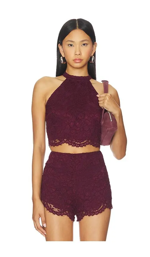 Amanda Uprichard X Brynley Top - Wine