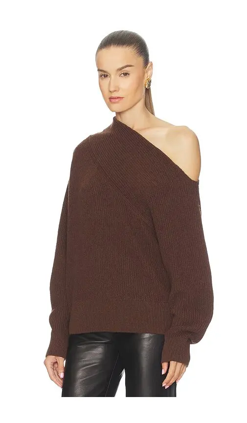 Brochu Walker Hart Off Shoulder Pullover - Cordovan