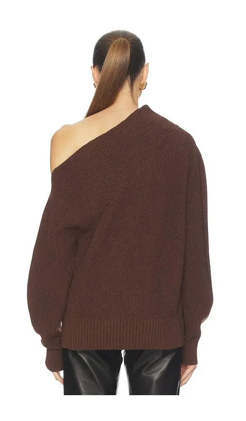 Brochu Walker Hart Off Shoulder Pullover - Cordovan