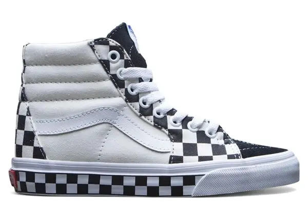 VANS Sk8-hi Checkerboard Sidewall Sneakers - Black/white