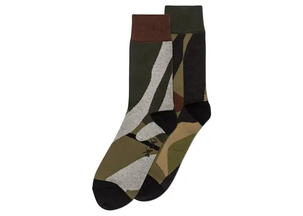 KAWS X Sacai Crew Socks - Camouflage