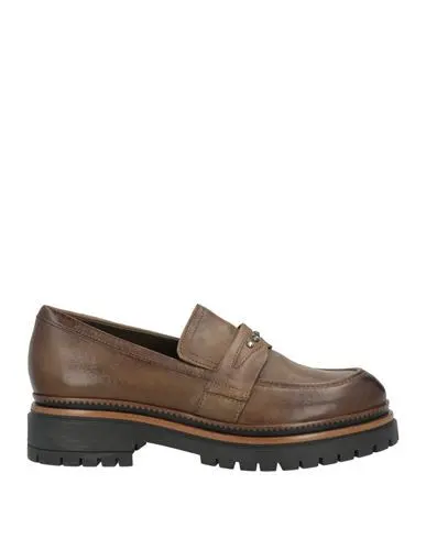 MJUS Leather Lug Sole Loafers - Green