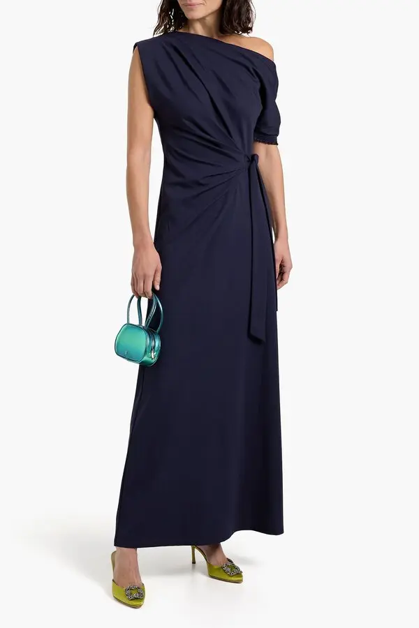 Diane Von Furstenberg Avi One-shoulder Maxi Dress - Midnight Blue
