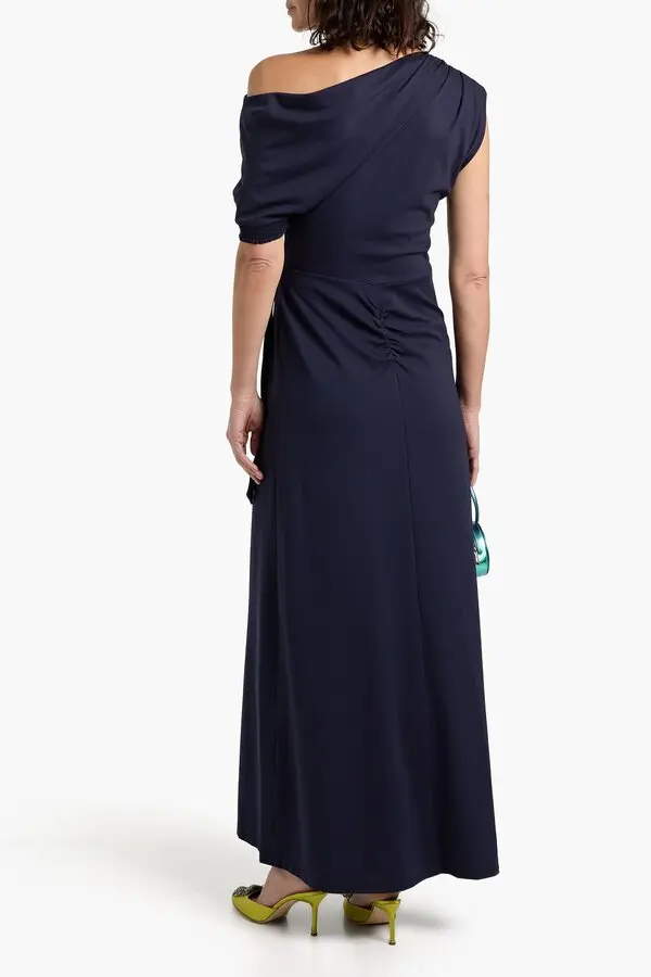 Diane Von Furstenberg Avi One-shoulder Maxi Dress - Midnight Blue