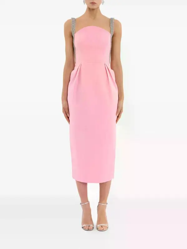 Rebecca Vallance Amaro Embellished Midi Dress - Pink