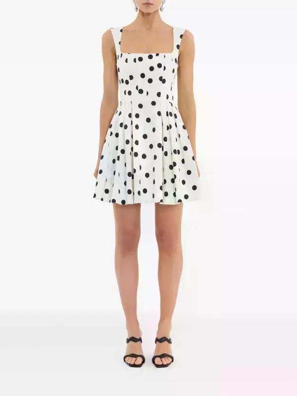 Rebecca Vallance Square Neck Polka Dot Mini Dress