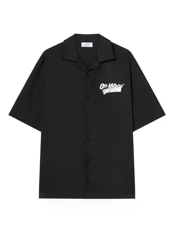 Off-White Tape Logo Bowling Shirt