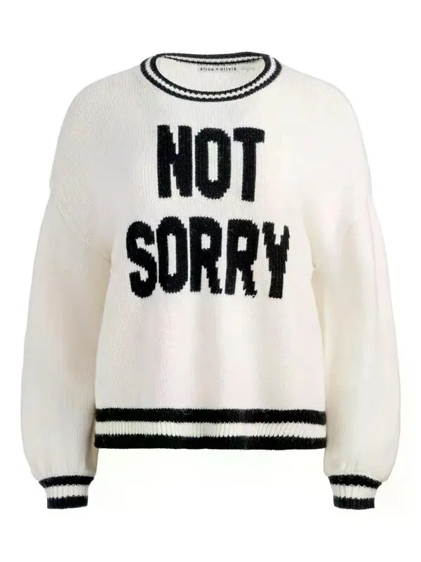 Alice + Olivia Ogden Not Sorry Sweater - Neutrals