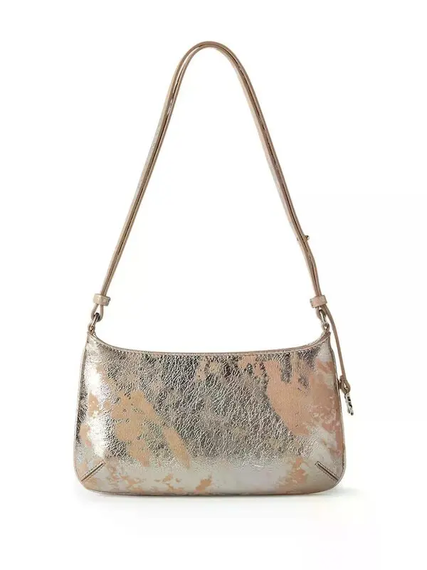 Palm Angels Giorgina Wrinkled Leather Shoulder Bag - Silver