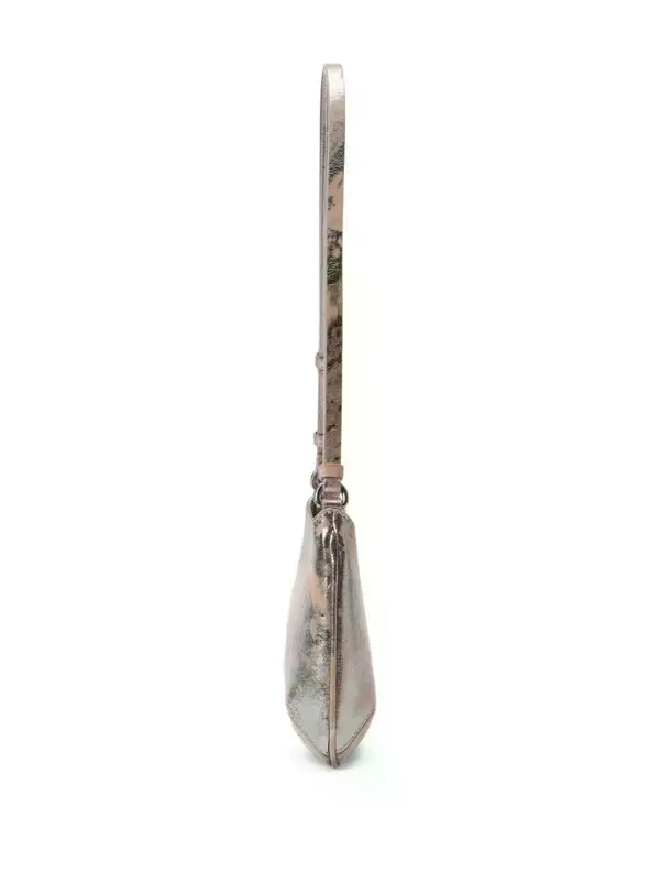 Palm Angels Giorgina Wrinkled Leather Shoulder Bag - Silver