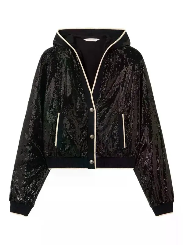 Palm Angels Curved Logo Sequin Jacket