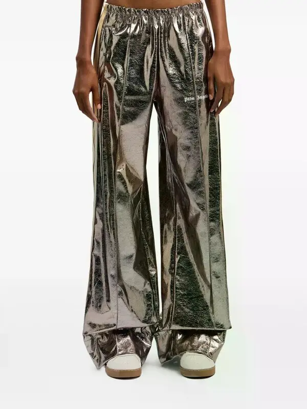 Palm Angels Laminated Wide-leg Track Pants