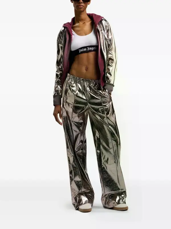 Palm Angels Laminated Wide-leg Track Pants