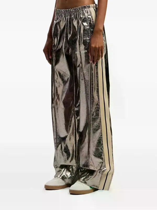 Palm Angels Laminated Wide-leg Track Pants