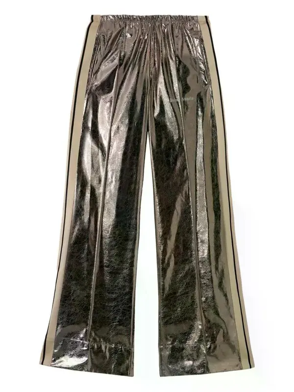 Palm Angels Laminated Wide-leg Track Pants