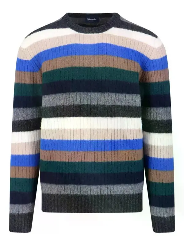 DRUMOHR Striped Wool Sweater - Grey