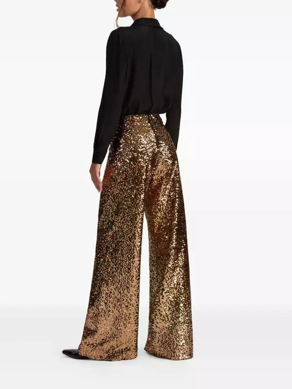 Alice + Olivia Athena Sequinned Palazzo Pants