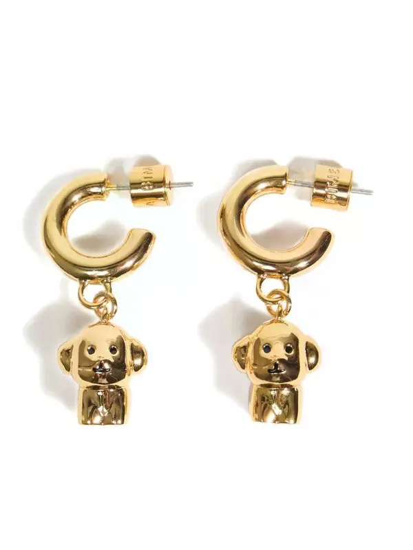Bimba Y Lola Dog Hoop Earrings - Gold