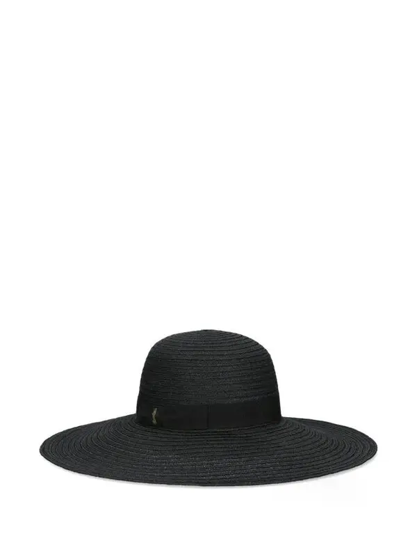 Borsalino Ribbon Detailed Hat - Black