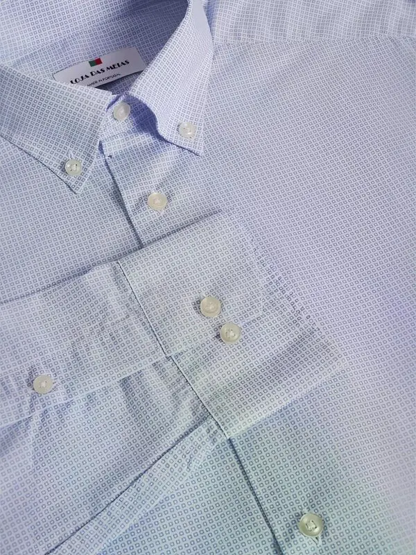 LOJA DAS MEIAS Button-colar Shirt