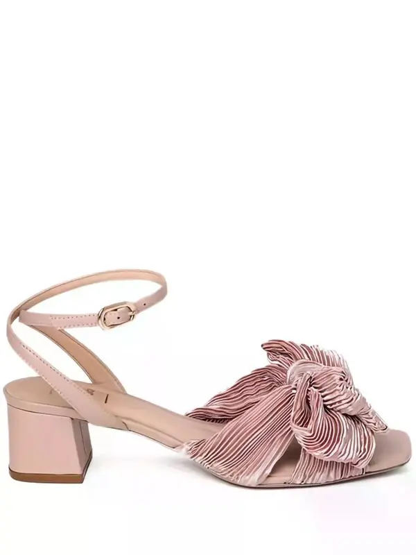 GOLD & ROUGE 45mm Sunflower Pleated Sandals