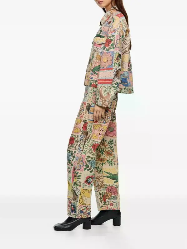 Bimba Y Lola Printed Denim Trucker Jacket