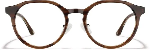 Zenni Round Full Rim Eyeglasses - Brown Horn